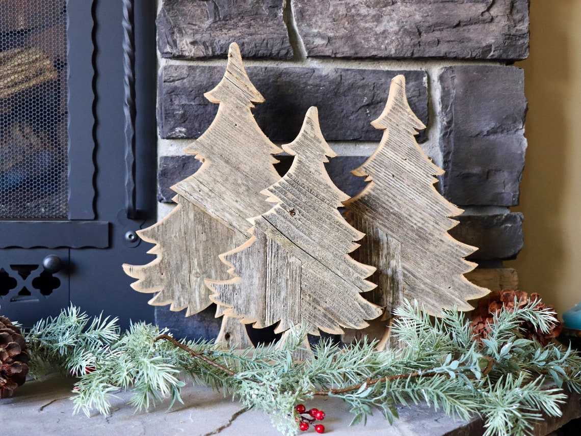 Rustic Pine Tree made from Barn Wood/Weathered Reclaimed | Etsy
