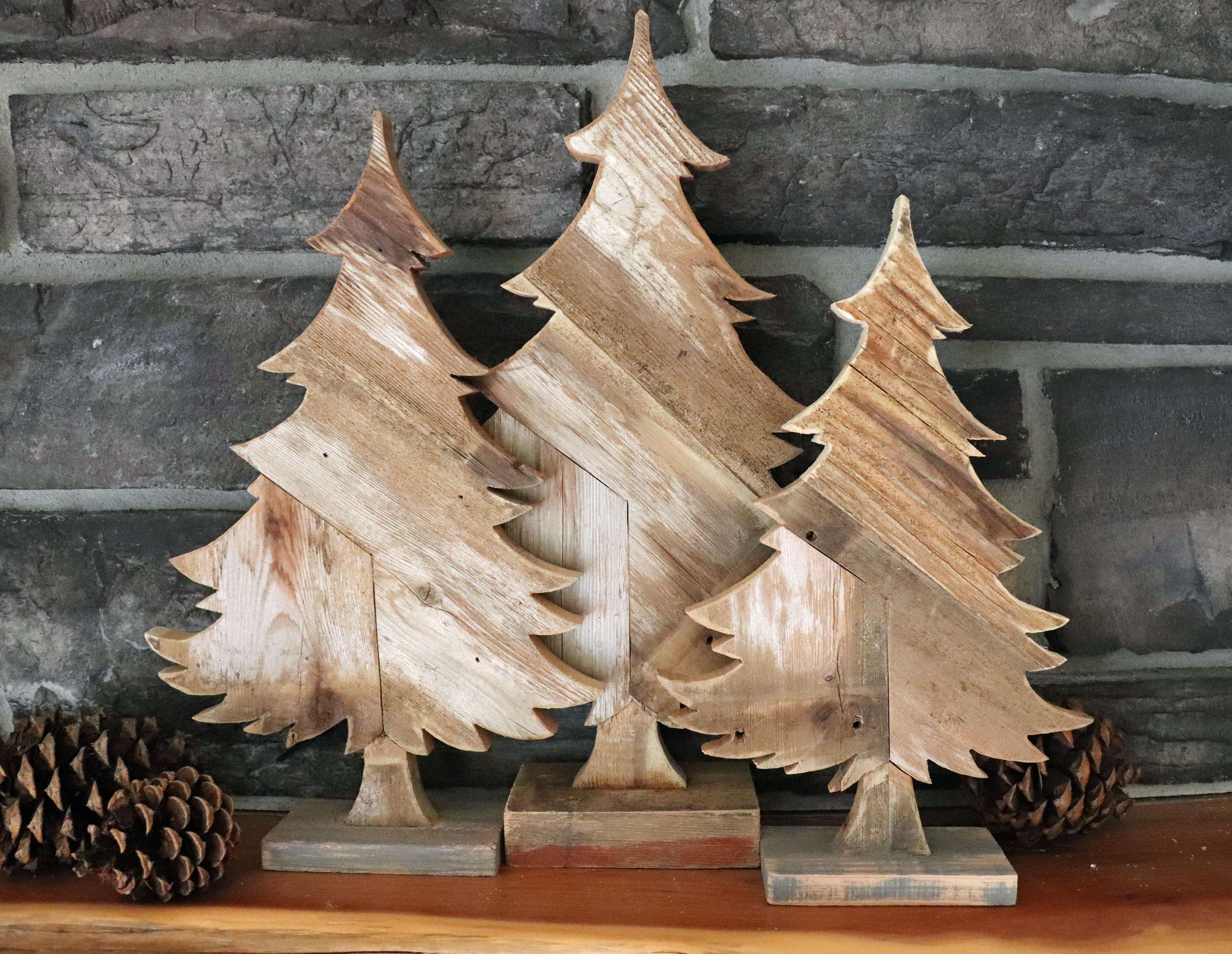 Rustic Pine Tree made from Barn Wood/Weathered Reclaimed | Etsy