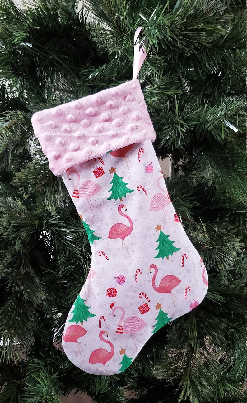 Flamingo Christmas Stocking - Etsy