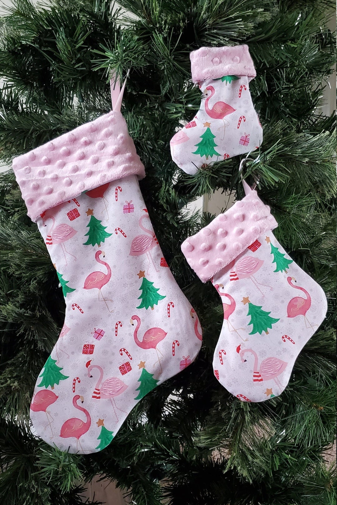Flamingo Christmas Stocking - Etsy