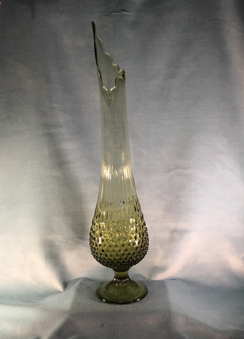Fenton Swung Vase Stretch Vase Hobnail Art Glass Mcm Etsy