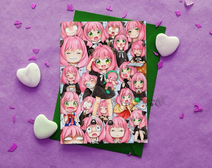 Postcard Cute Anya/ Anime Art Cute Art Manga Art Art - Etsy