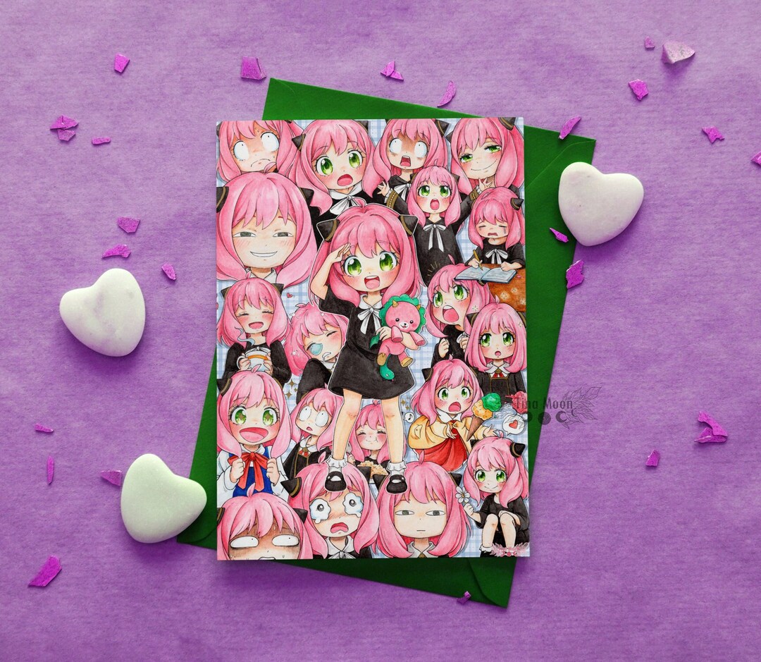 Postcard - Cute Anya/ Anime Art, Cute Art, Manga Art, Art Print, Chibi ...