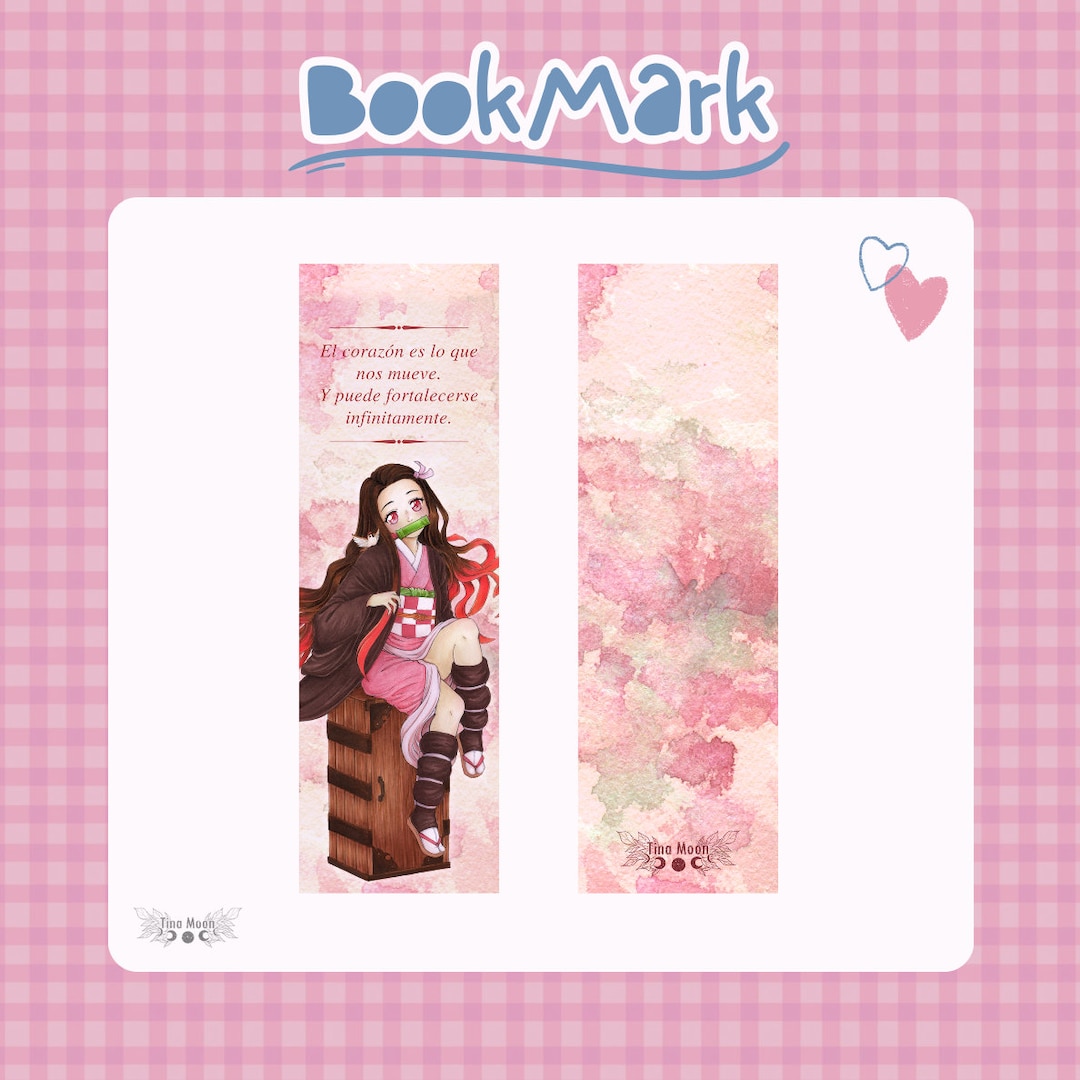 Bookmark Nezuko Girl Demon /marker Bookmark/ Anime / Animeart / Books ...