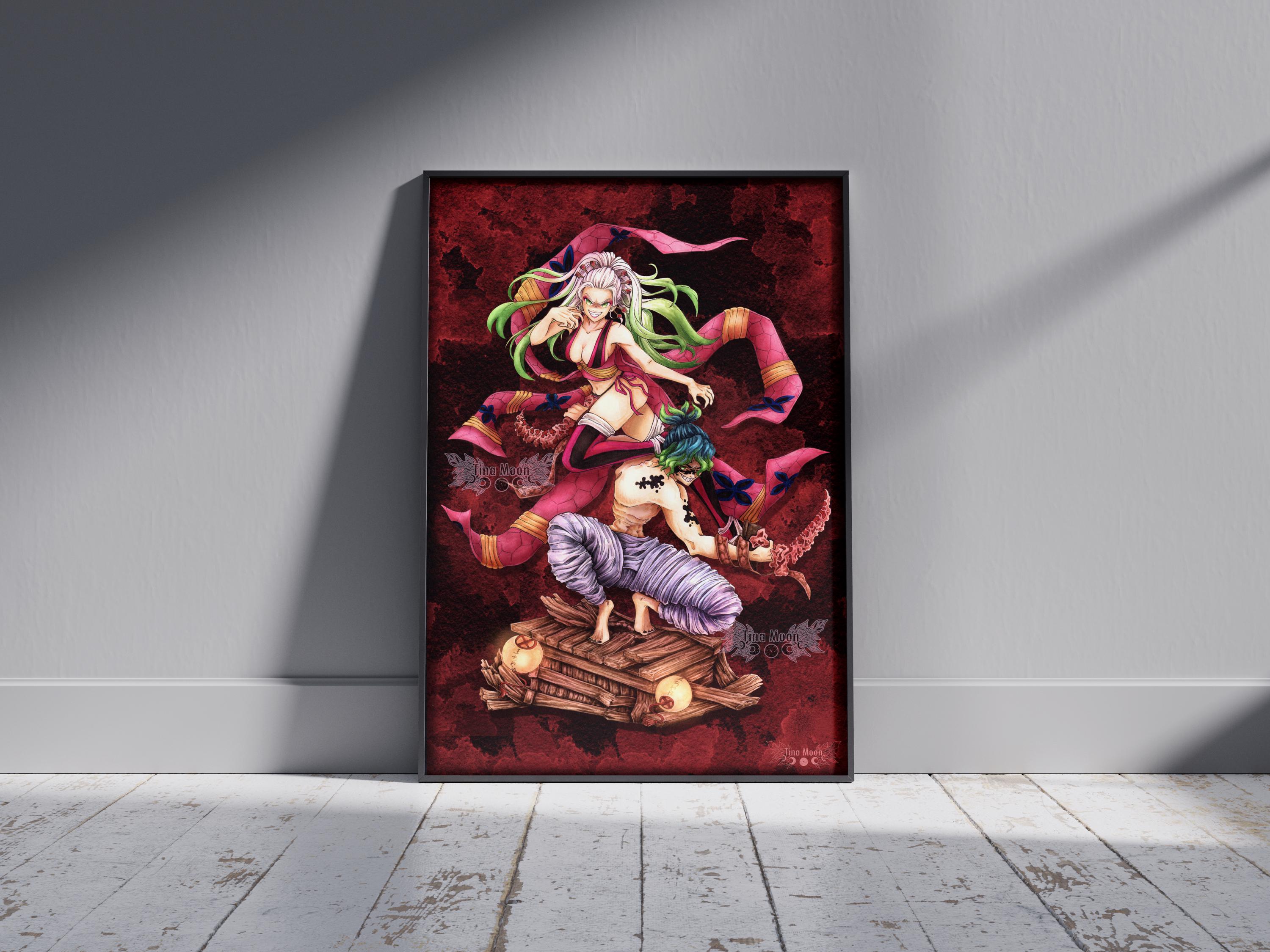 Demon Brother Daki and Gyutaro Print · KIMETSU NO YAIBA Anime Art, Art ...
