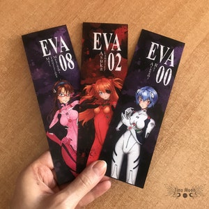 Bookmarks Set Evangelion Anime Girl Eva /bookmark With Tassels / Anime ...