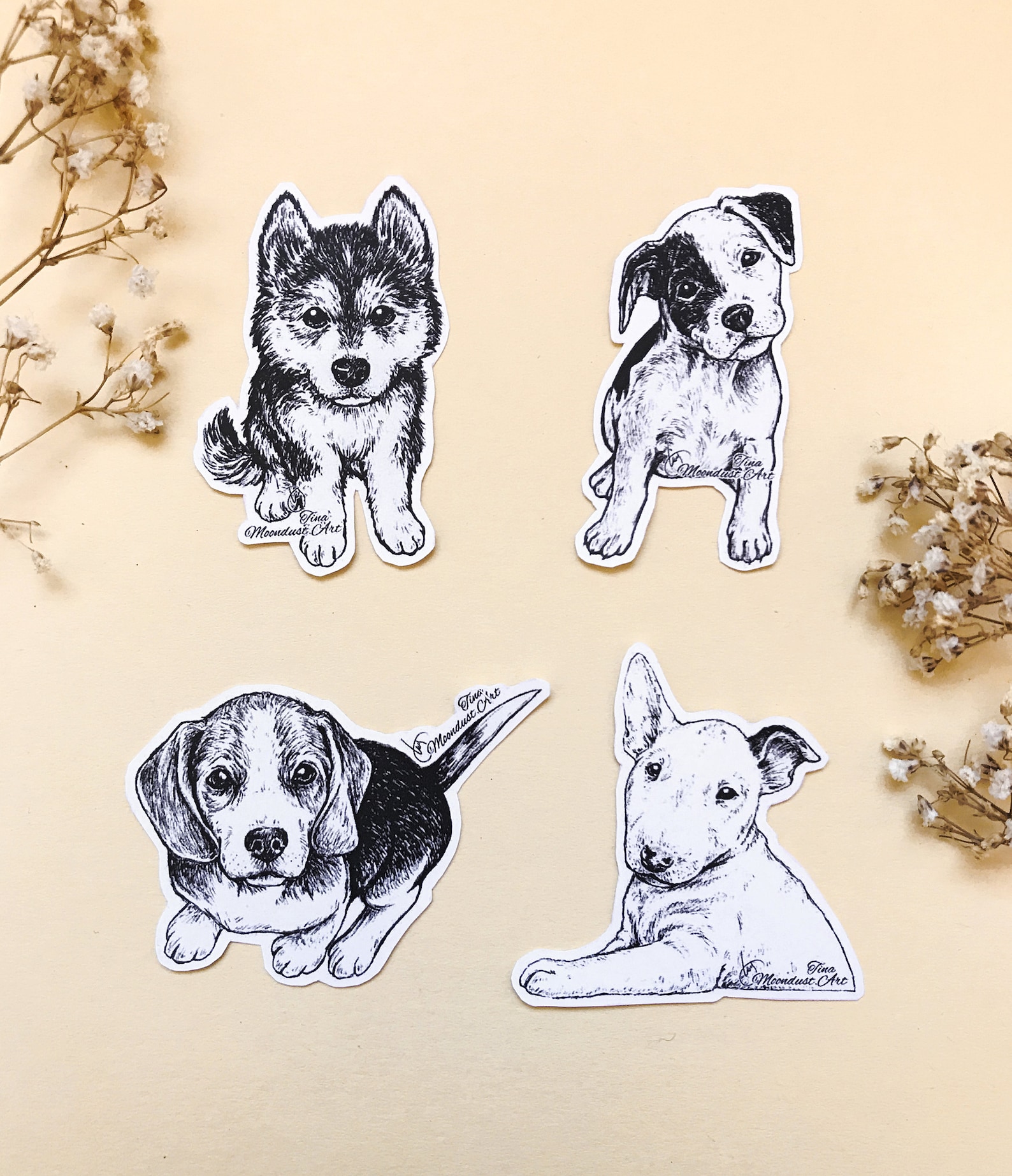 Perritos Pegatinas Puppy DOG Stickers | Etsy