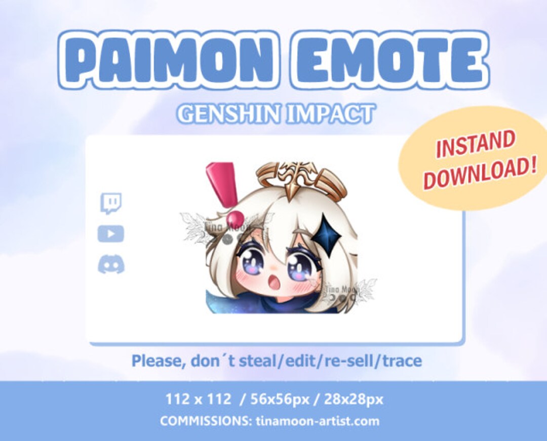 PAMON SURPRISE EMOTE Genshin Impact Twitch/discord - Etsy