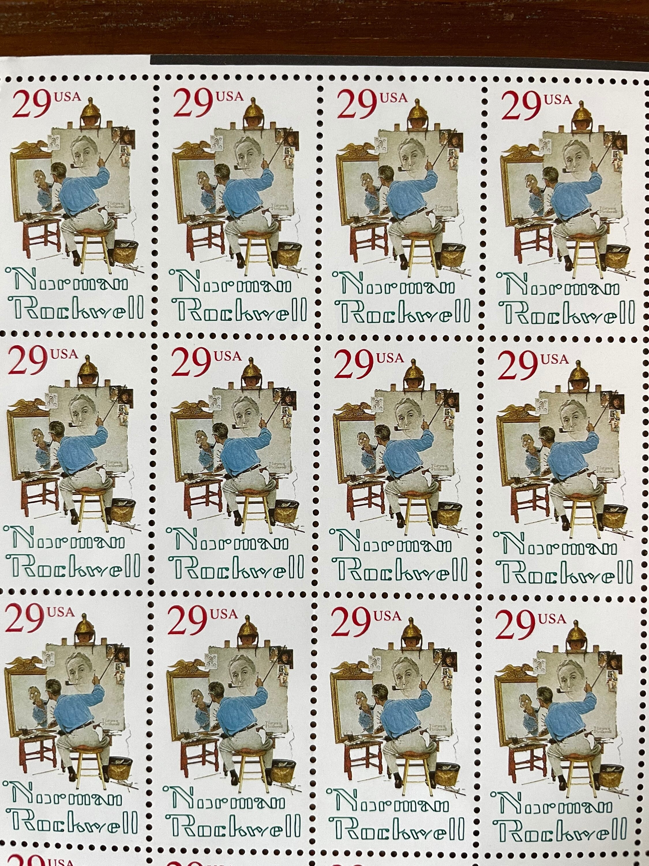 Norman Rockwell Full Sheet Commemorative Issue Postage Stamps - Etsy
