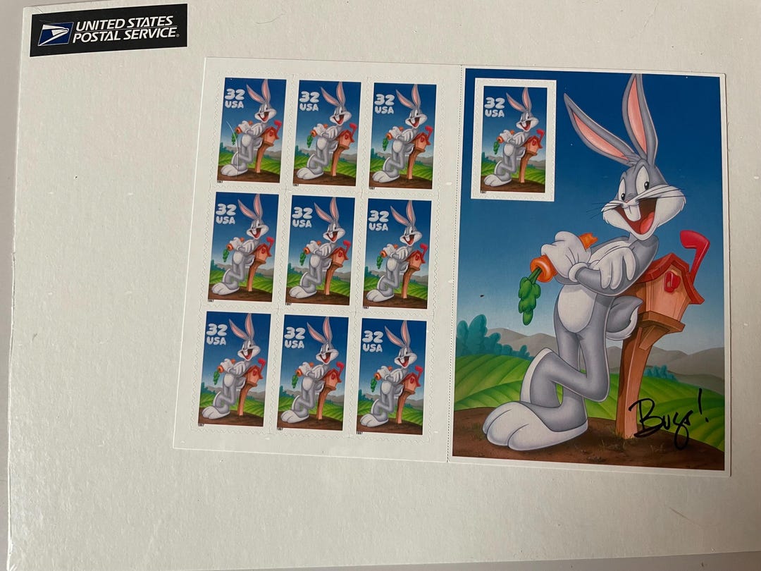 Bugs Bunny USPS Postage Stamp Sheet - Etsy