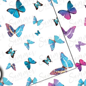 Butterfly Digital Paper Pattern, Seamless Patterns, Digital Papers ...