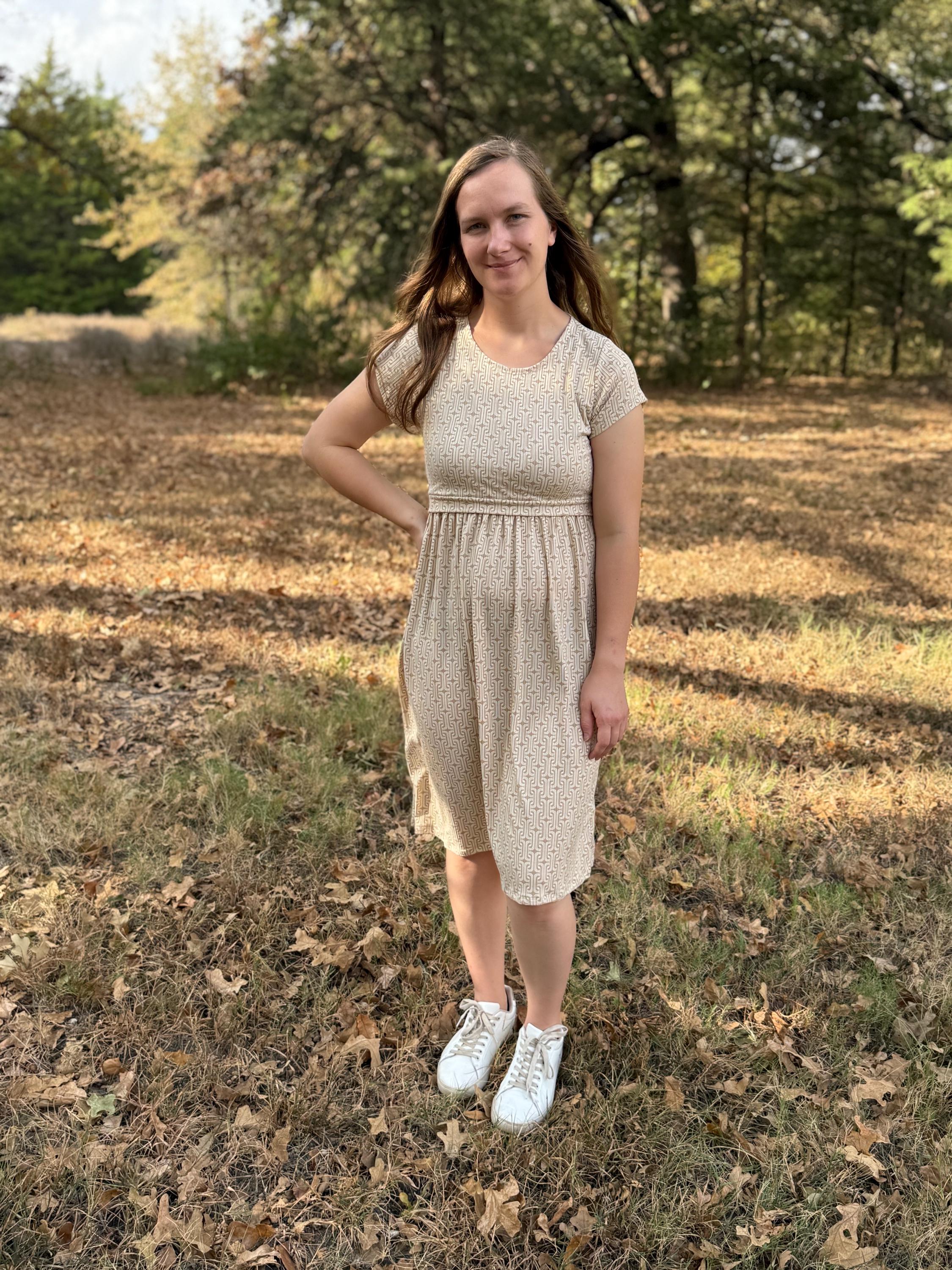 Neutral Rib Knit Maternity Dress, Nursing Dress, Maternity Friendly ...