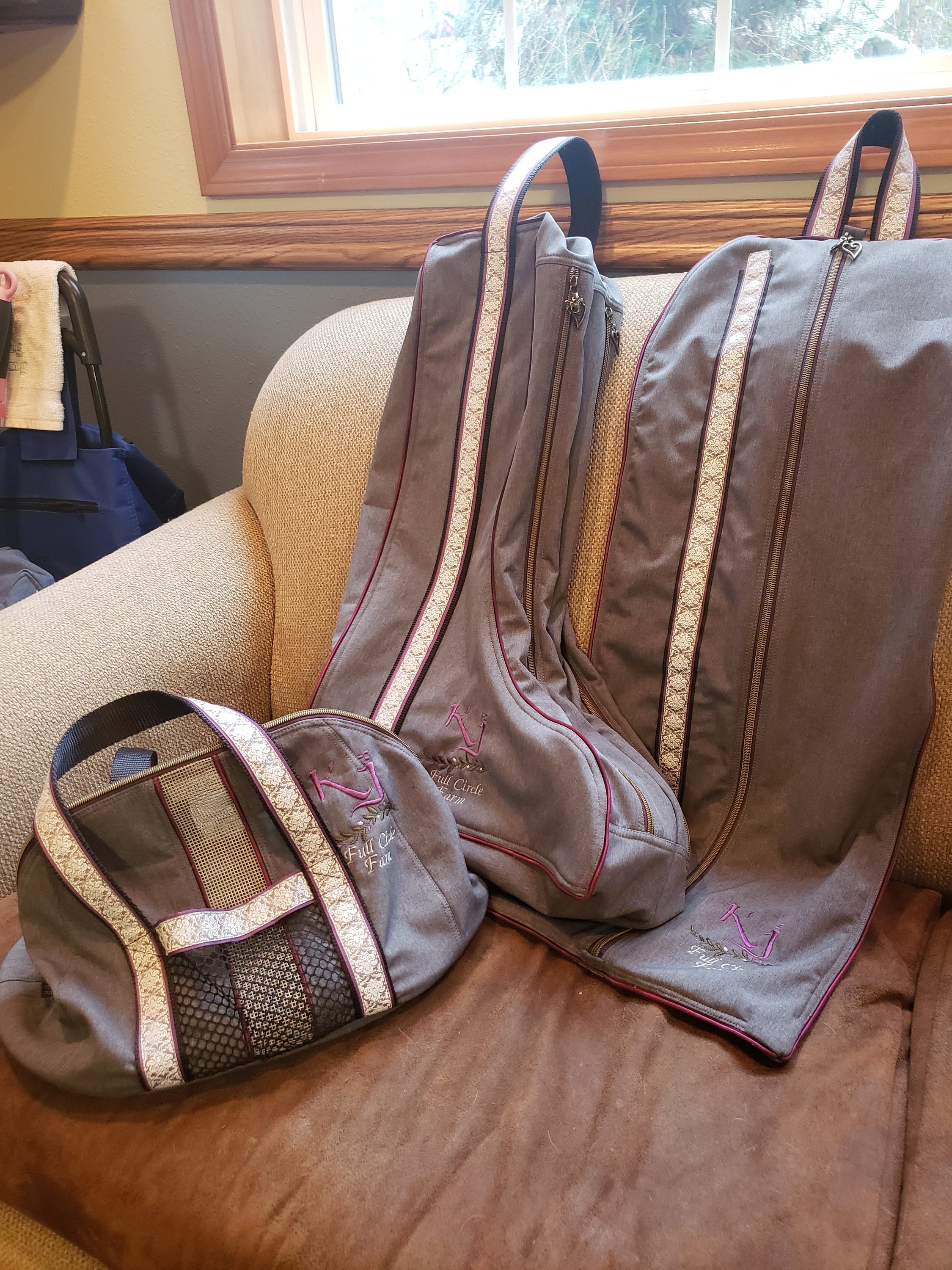 Custom Equestrian Tall Boot Bag - Etsy