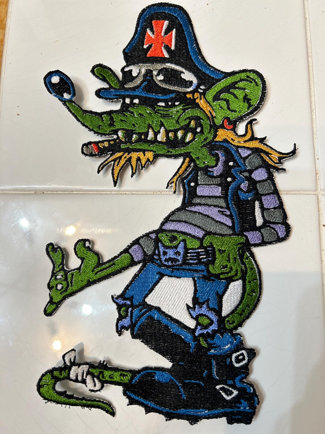 Rat Fink Monster Old School Biker Embroidered Patch - Large - Etsy