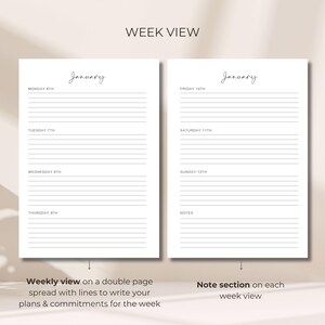 Personalised 2025 Diary - Week per View - Dark Pink - Etsy