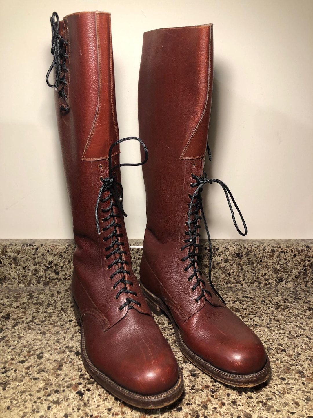 1958 Macfarlane & Lefaivre RCMP High Brown Strathcona Boots, US Men's ...