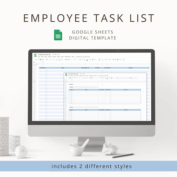 Task Management Template Google Sheet - Etsy