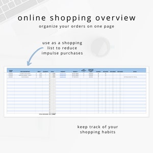 Minimalist Digital Shopping Tracker for Personal Purchases, Interactive ...
