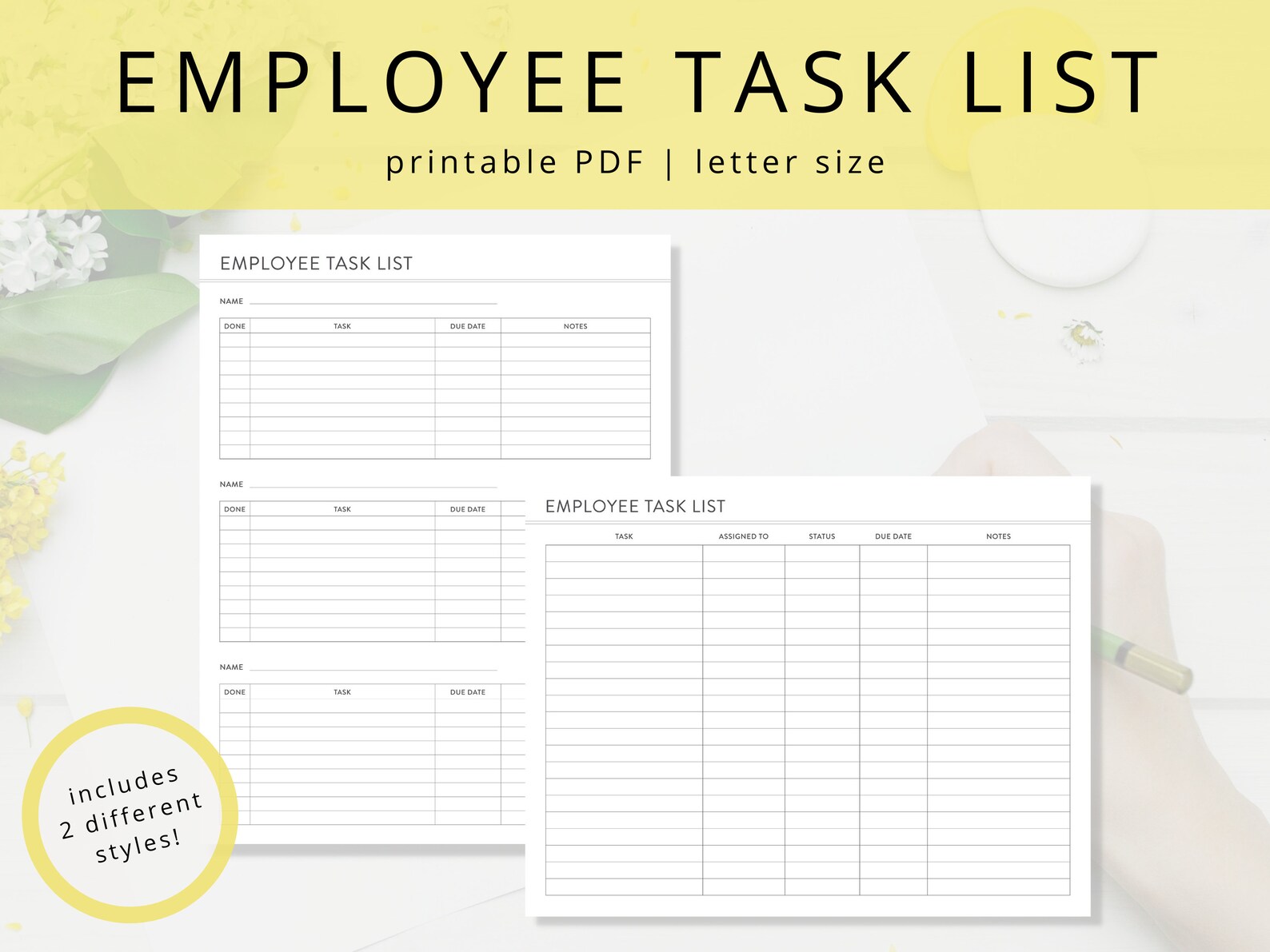 Minimalist Employee Task List PDF Printable to Do List for - Etsy