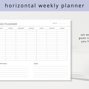 Minimalist Daily & Weekly Printable Planner Bundle Undated | Etsy