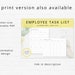 Minimalist Digital Employee Task List Template for Project - Etsy