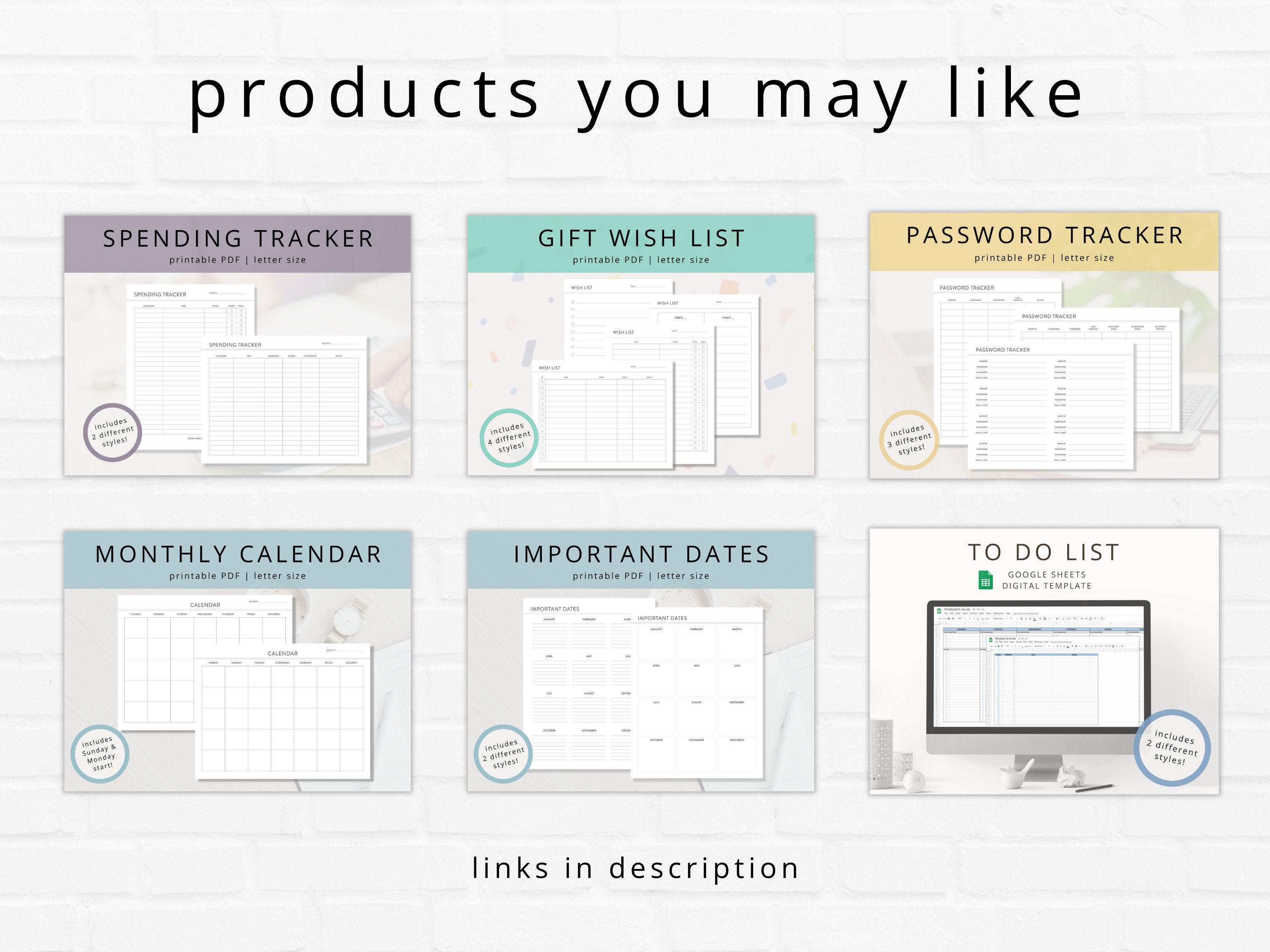 Minimalist Digital Shopping Tracker for Personal Purchases - Etsy