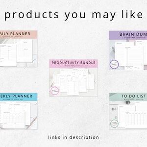 Minimalist Daily & Weekly Printable Planner Bundle Undated - Etsy