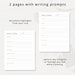 Printable Travel Journal Template: Mindful Reflection Diary (US Letter ...