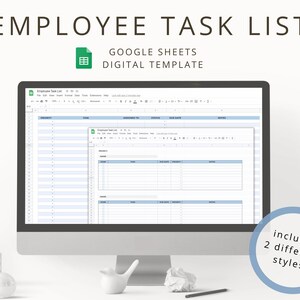 Minimalist Digital Employee Task List Template for Project - Etsy