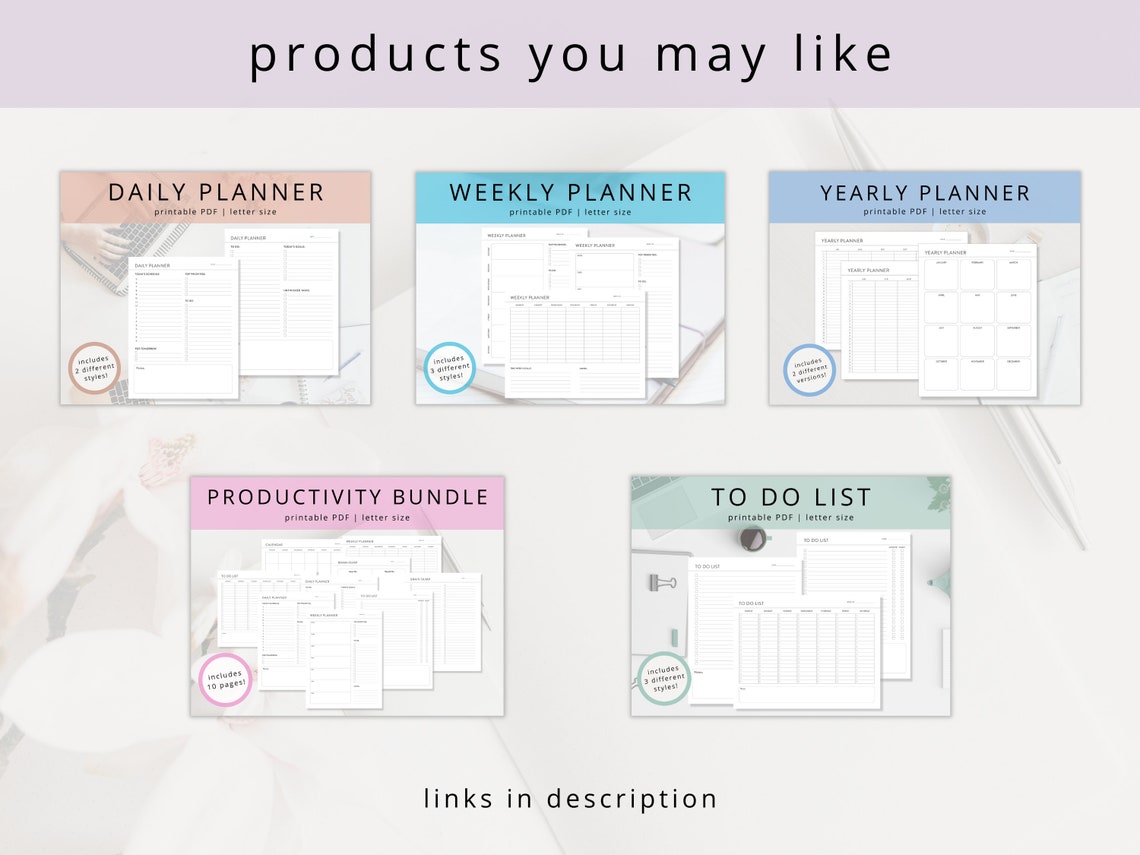Minimalist Brain Dump PDF Template for Productivity & Time Management ...
