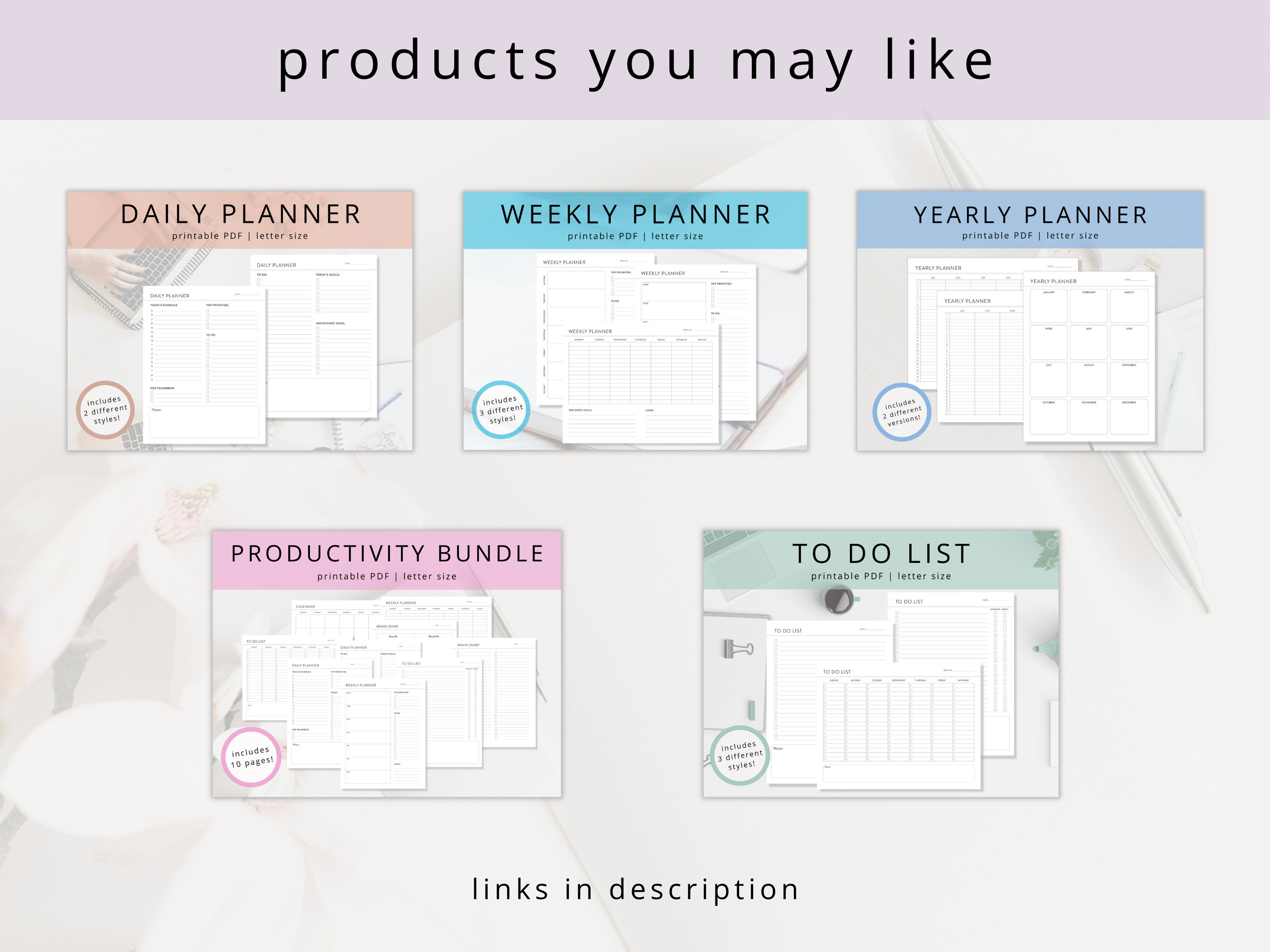 Minimalist Brain Dump PDF Template for Productivity & Time Management ...