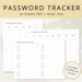 Minimalist Password Tracker PDF for Mental Organization, Printable ...