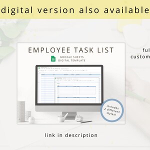 Minimalist Employee Task List PDF Printable to Do List for - Etsy