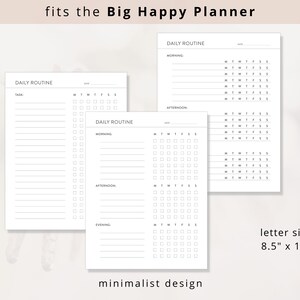 Minimalist Daily Routine Checklist Template: Printable Task Tracker ...