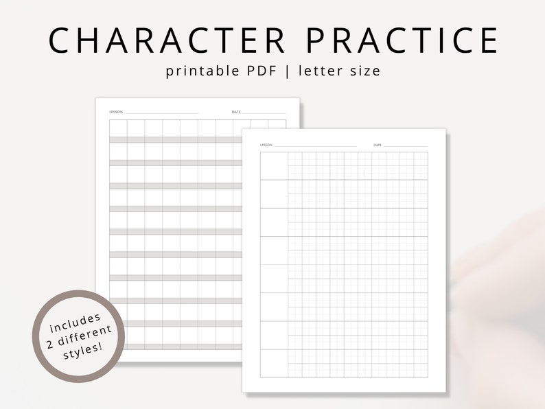 Blank Character-based Language Practice Worksheet PDF for - Etsy