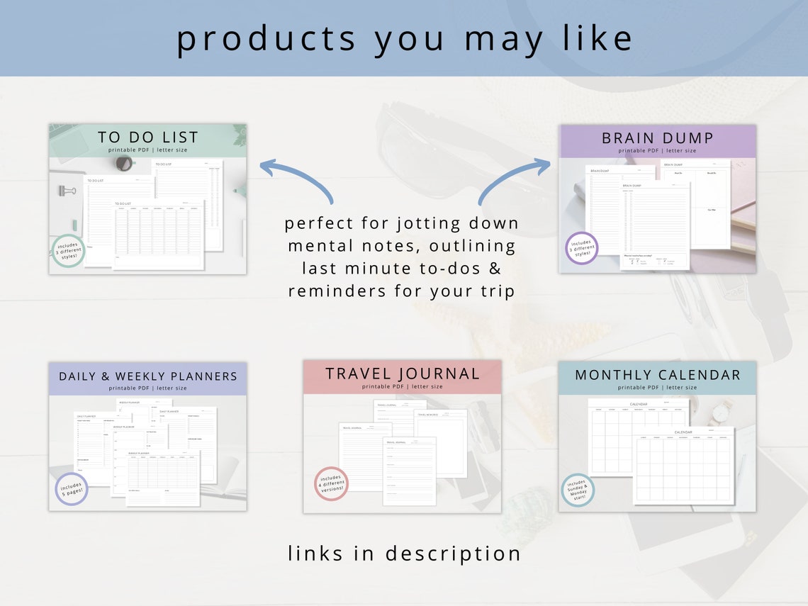 Minimalist Vacation Packing List PDF for Organized Travel - Etsy