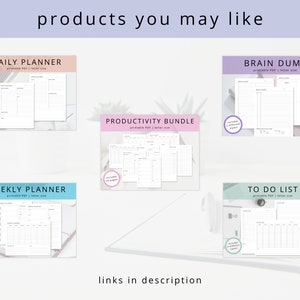 Minimalist Daily & Weekly Printable Planner Bundle Undated | Etsy