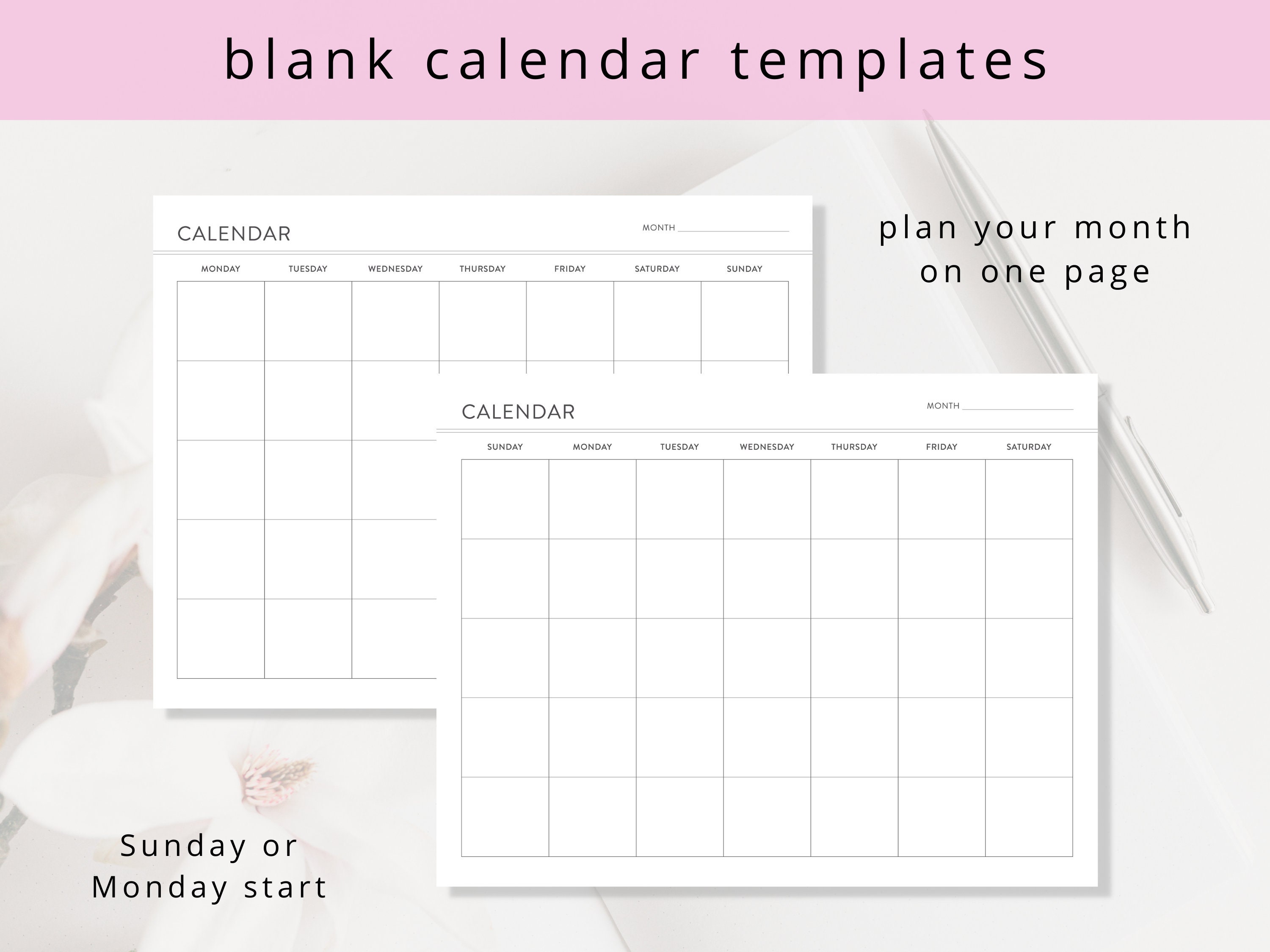 Minimalist Productivity Bundle PDF Printable Planner - Etsy