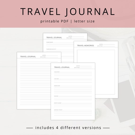 Travel Journal Printable Template Free Printable Travel Journal For