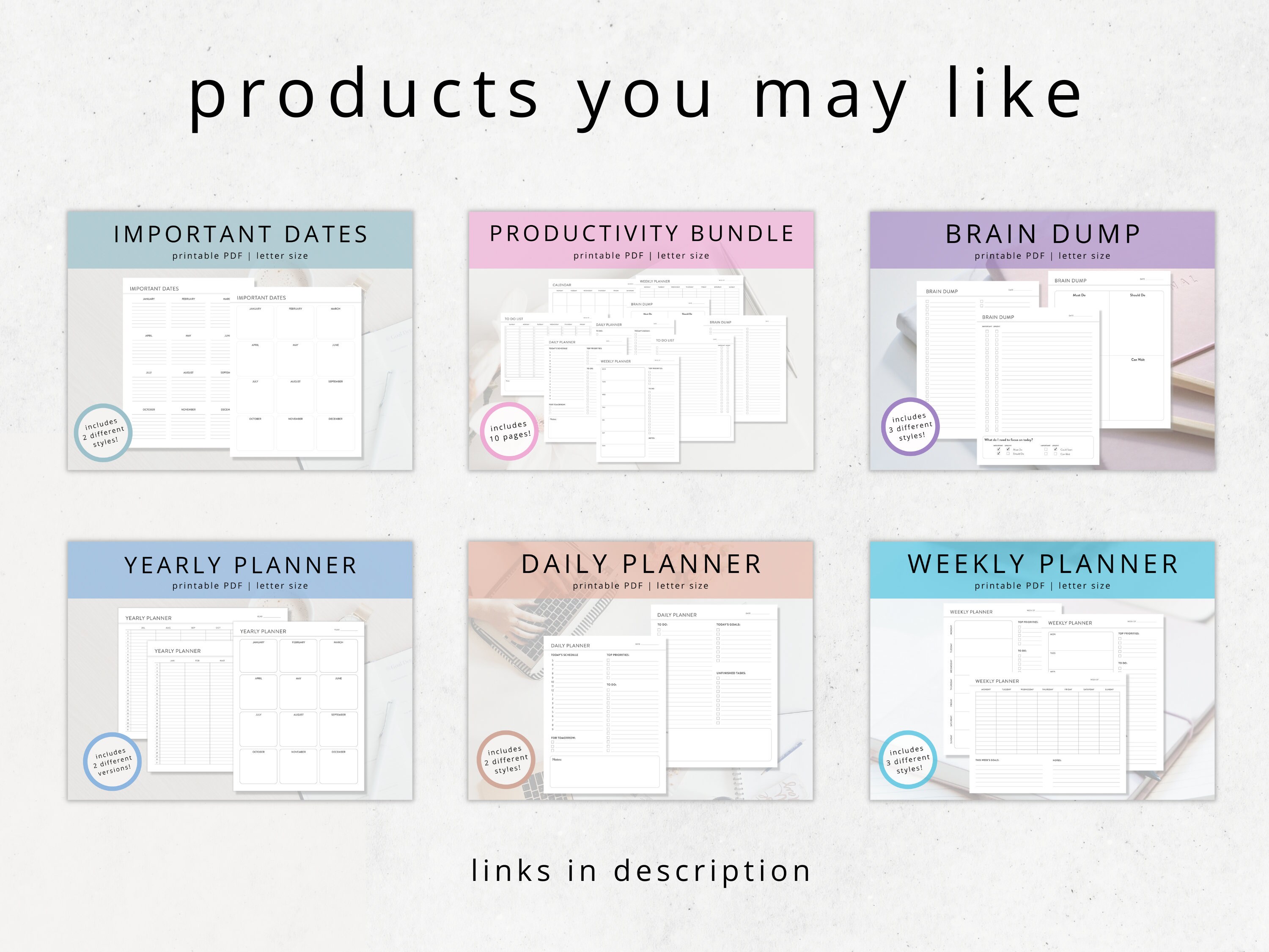 Minimalist Blank Monthly Desk Calendar PDF With Sunday or Monday Start ...