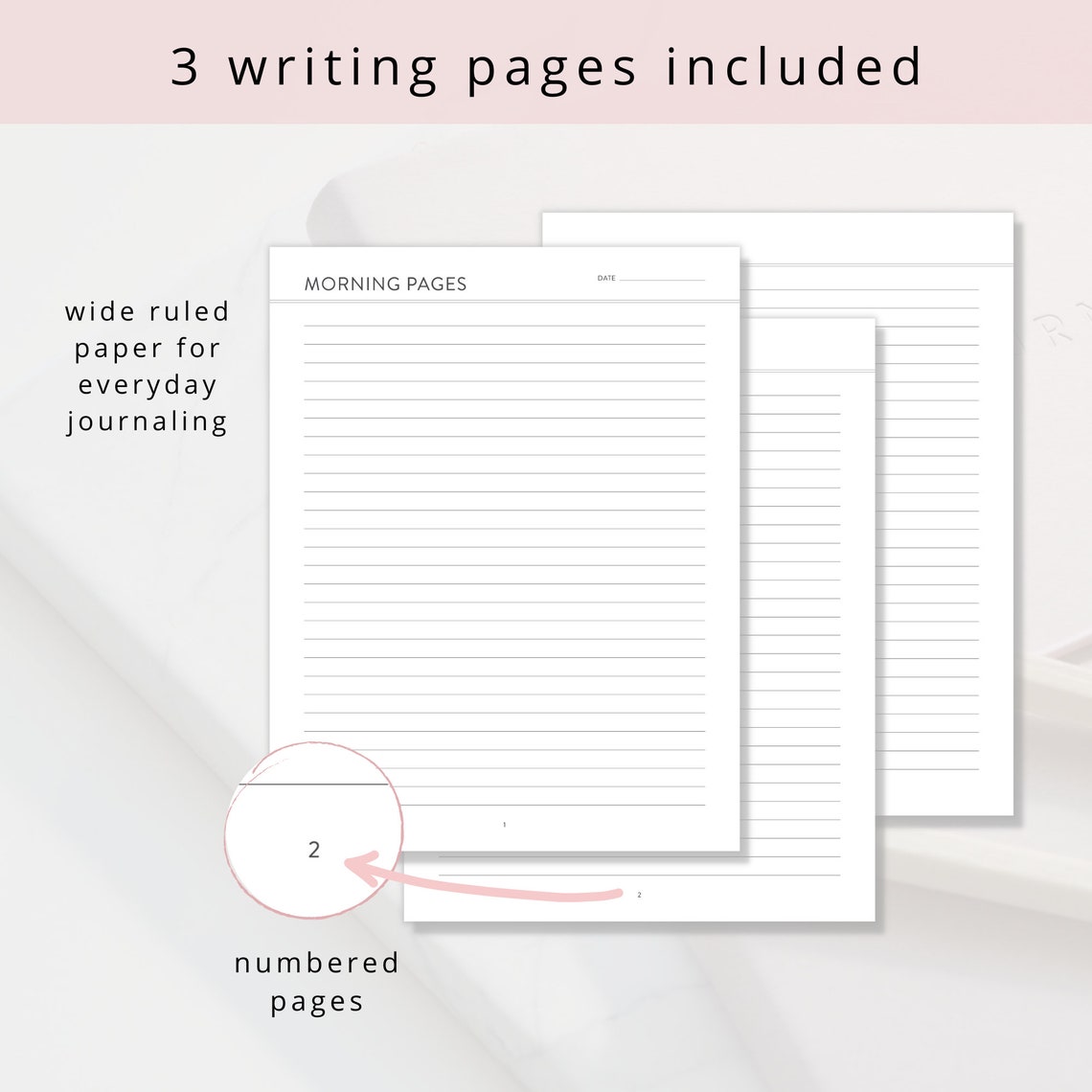 Minimalist Morning Pages PDF With Journal Writing Prompts, Printable ...