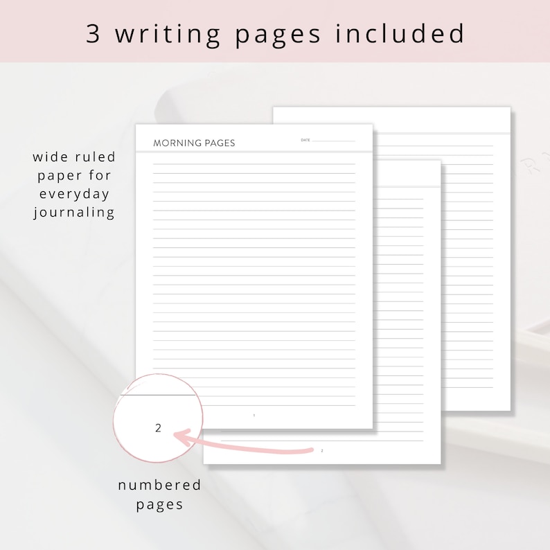 Minimalist Morning Pages PDF With Journal Writing Prompts, Printable ...
