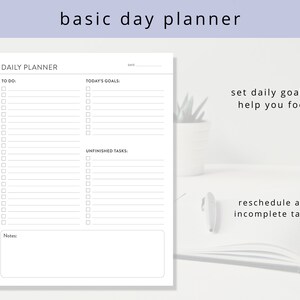 Minimalist Daily & Weekly Printable Planner Bundle Undated | Etsy