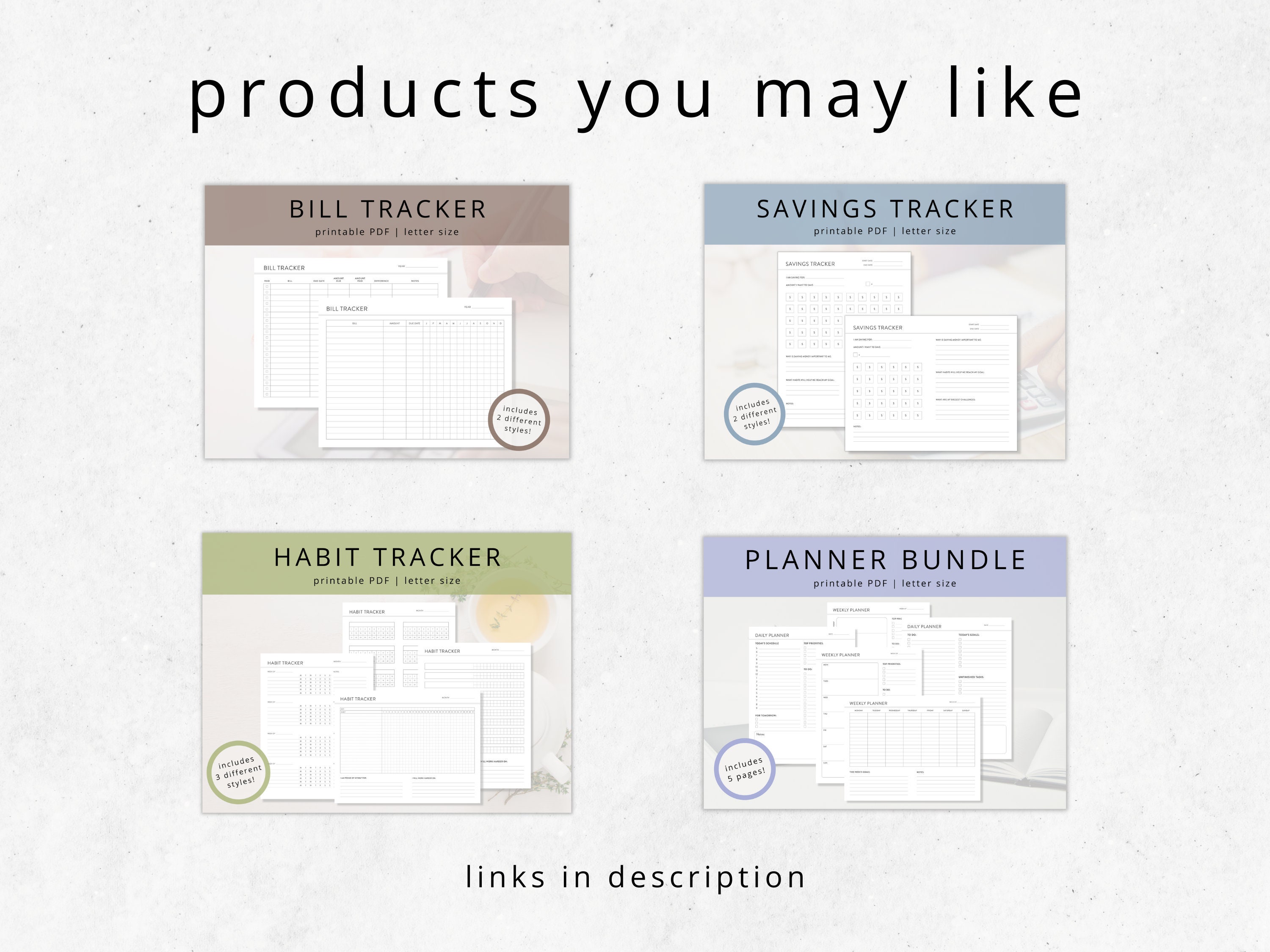Minimalist Spending Tracker PDF Template for Personal Money Management ...