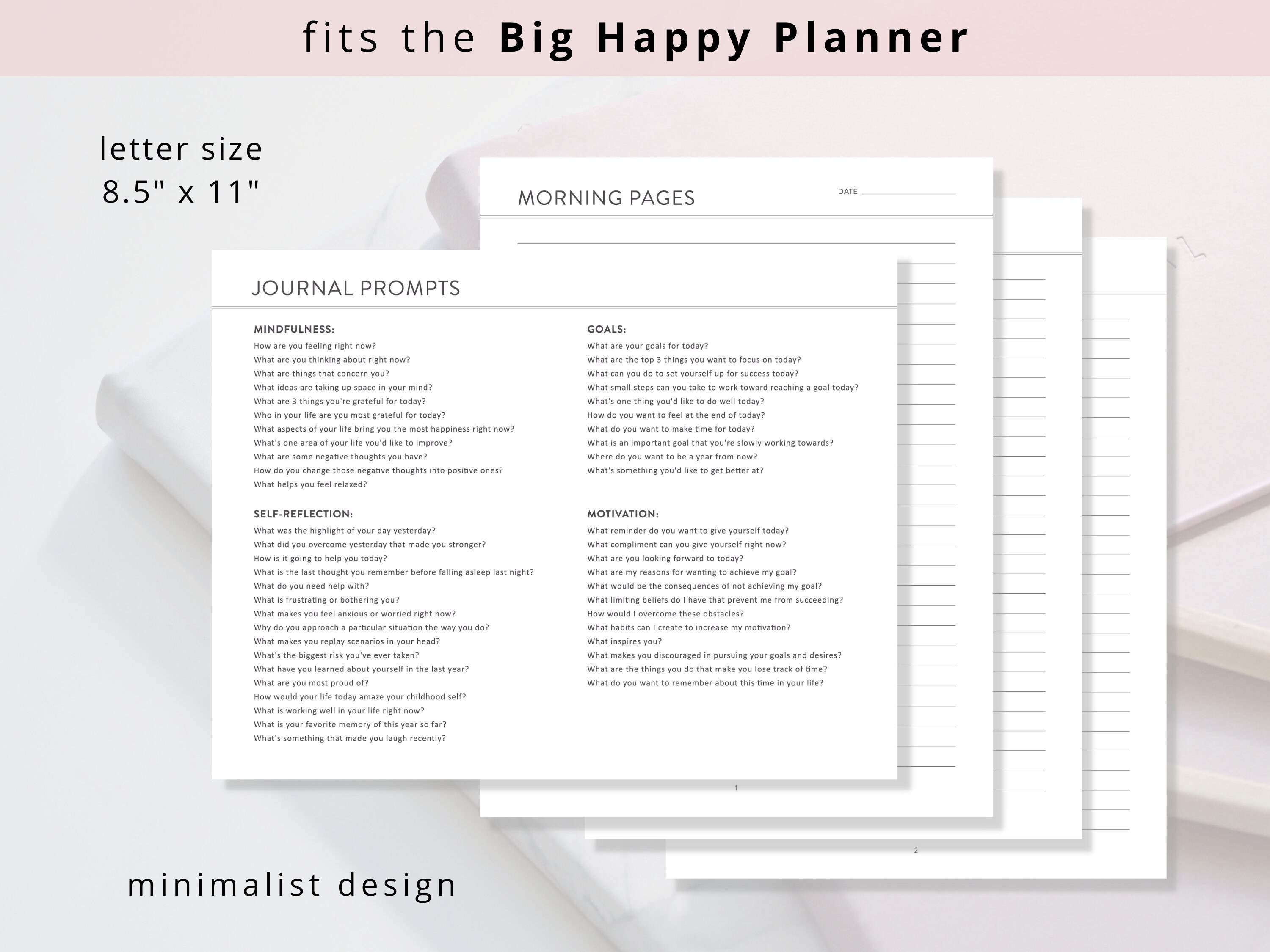 Minimalist Morning Pages PDF With Journal Writing Prompts - Etsy