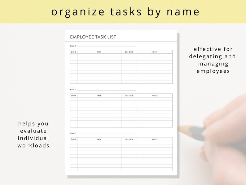 Minimalist Employee Task List PDF Printable to Do List for - Etsy