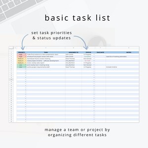 Minimalist Digital Employee Task List Template for Project Planning ...