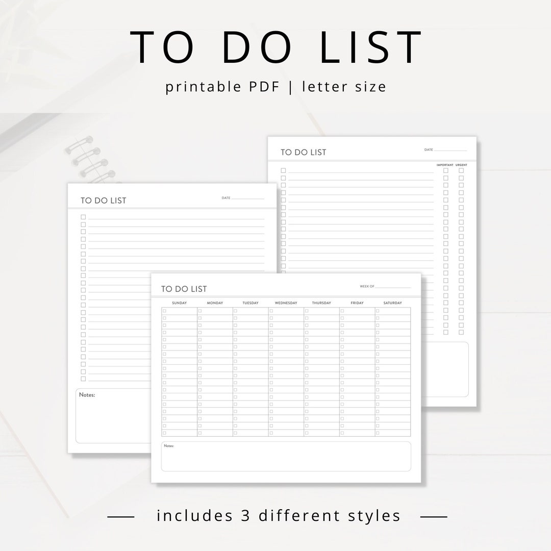 Printable To-do List Bundle: Daily, Weekly, Prioritized Task Planner ...