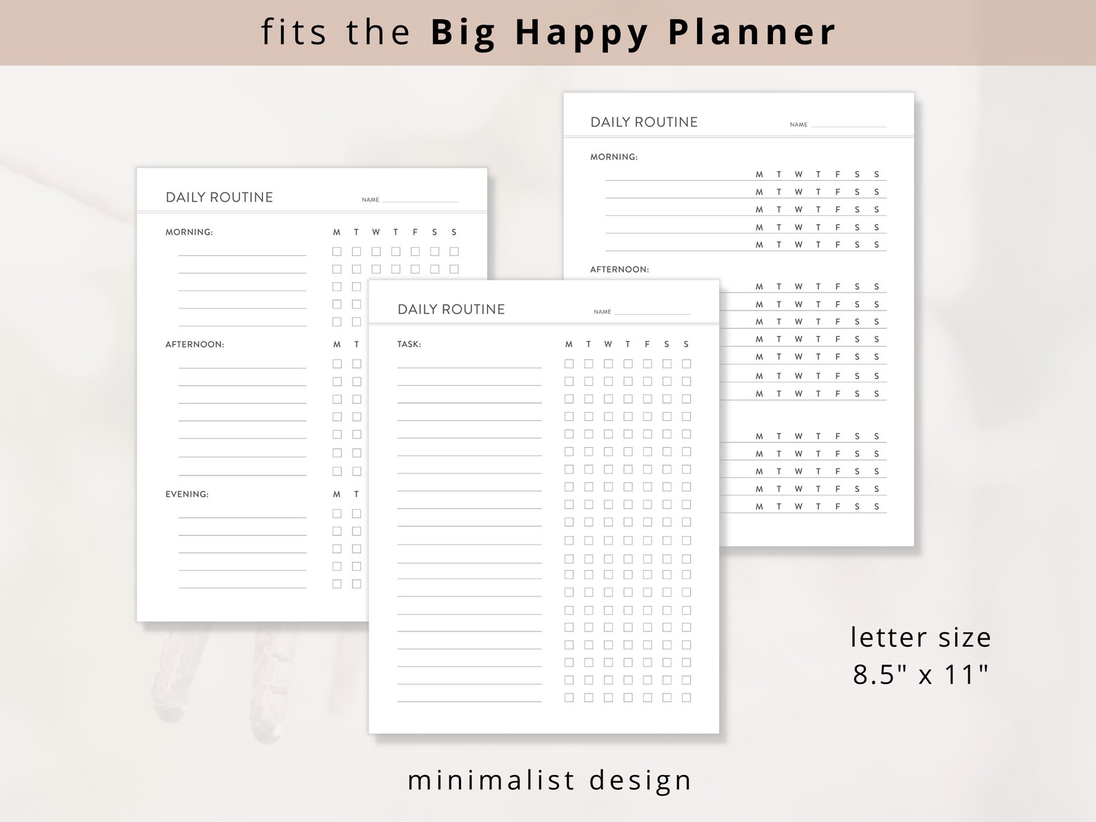 Kids Daily Routine Chart Pdf Template Printable Daily Etsy Australia