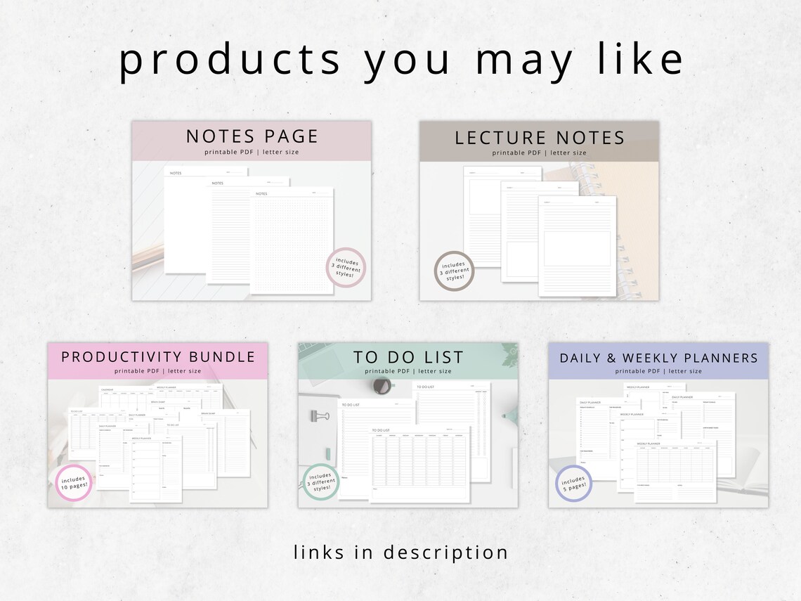 Minimalist Lined Writing Paper With Dates for Note Taking & Studying ...
